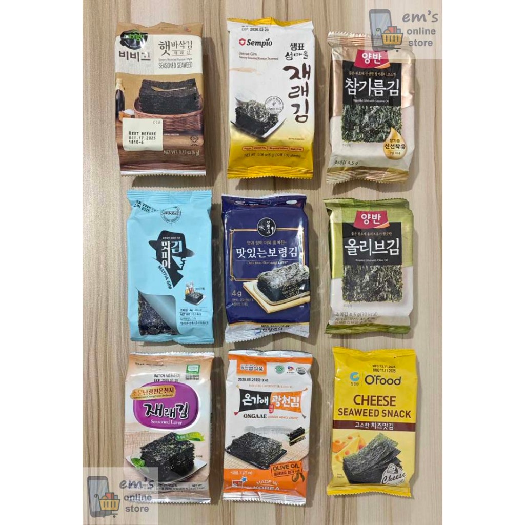 Korean Seasoned Seaweed Laver | Gim | Kim | Seaweed Snack Kim 4g per ...