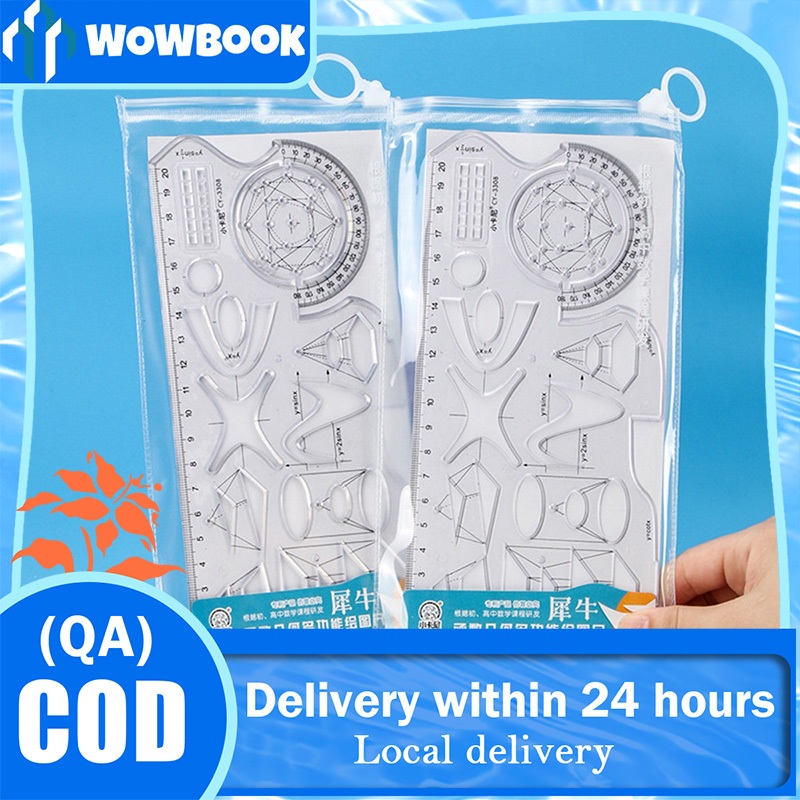 Multifunctional Geometric Drawing Ruler Transparent Math Tool for ...