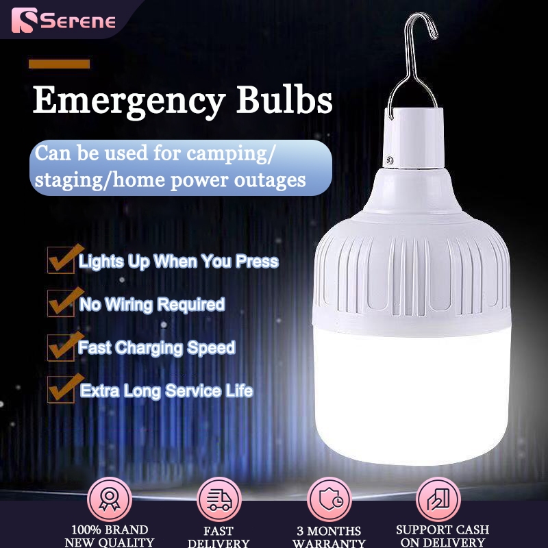 Solar LED Emergency Bulb Light USB Rechargeable Portable Emergency Bulb ...