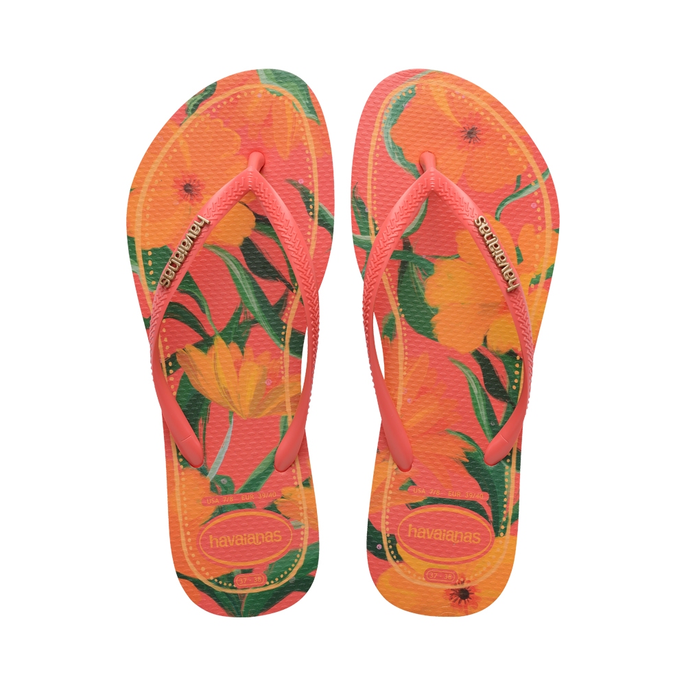 Havaianas Slim Tropical Tropical Coral Flip Flops | Shopee Philippines