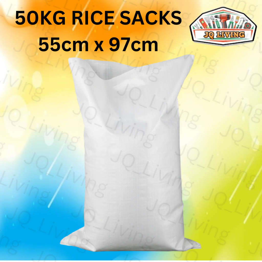 (10PCS) WHOLESALE Brand New Sacks White Sack SAKO For 50kg Rice, Corn, Pallet, Palay 55cm x 97cm ...