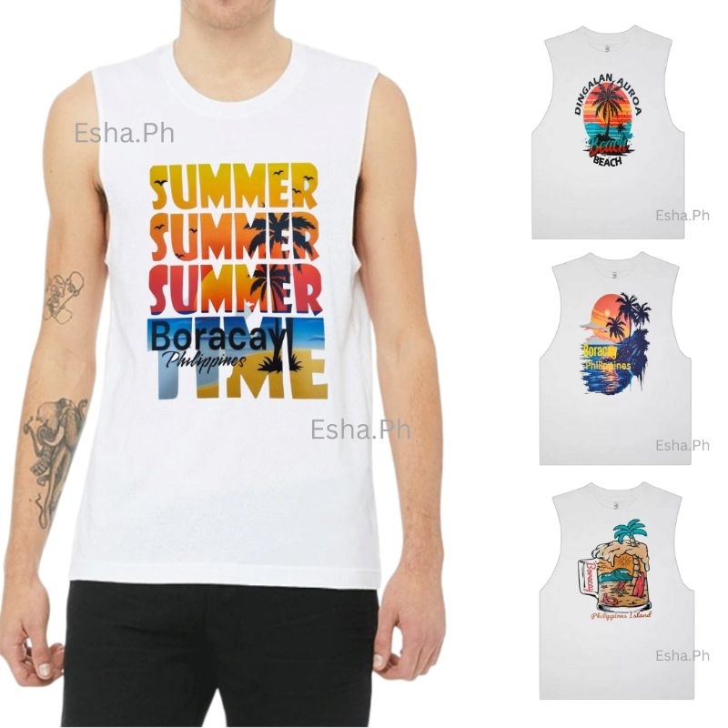 Summer Sando for Men Muscle Tee Graphic Design Sublimation Print Cotton ...