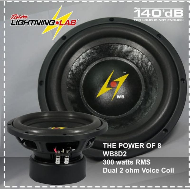 Lightning Lab WB-8d2 8" subwoofer 300w Rms 600W Max | Shopee Philippines