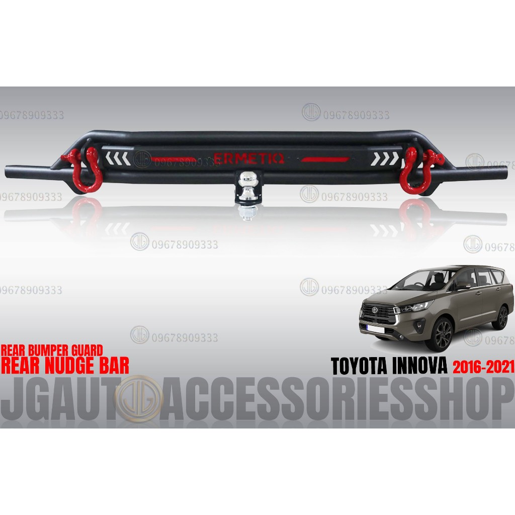 TOYOTA INNOVA 2016 TO 2025 REAR BUMPER GUARD / STEEL NUDGE BAR / BULL ...