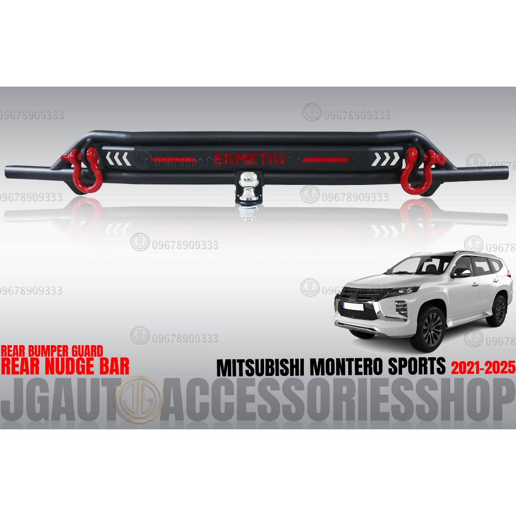 MITSUBISHI MONTERO 2016 TO 2025 REAR BUMPER GUARD / STEEL NUDGE BAR ...
