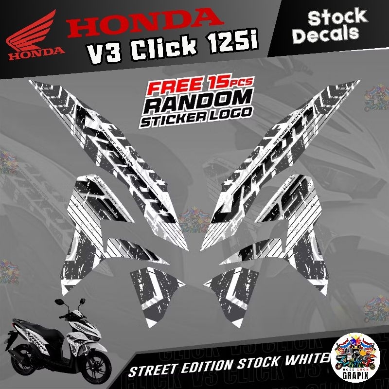 Honda Click 125i V3 Stock Decals New "Street Edition" | Shopee Philippines