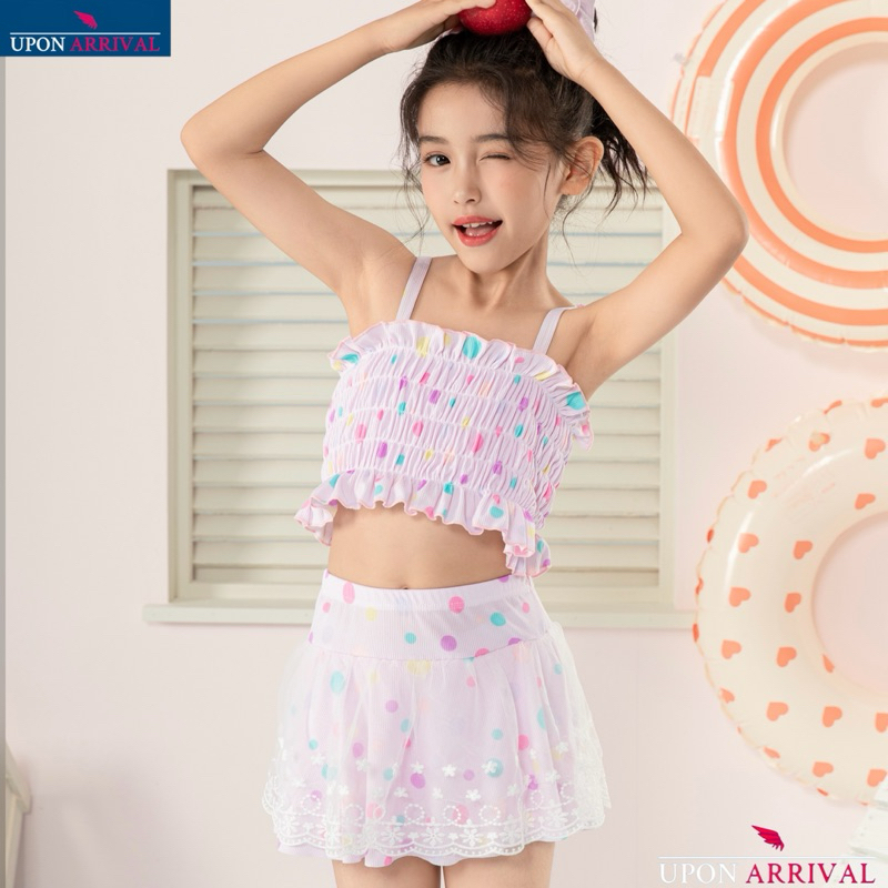 Kid’s 4-8 Years Old Girl Two-piece Swimsuit Beach Outfit Top And Skirt ...