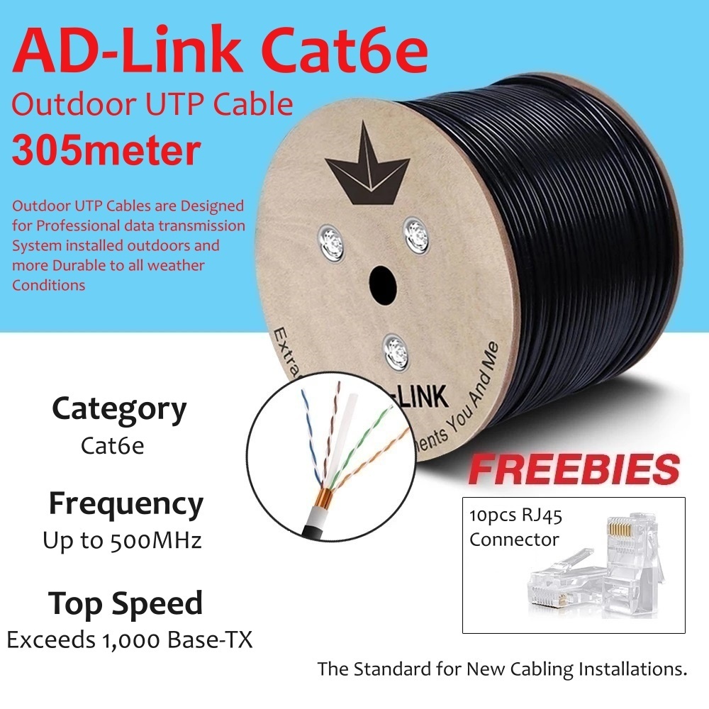 The Professional AD-Link Cat6e Network Cable 305meter (1000FT ...