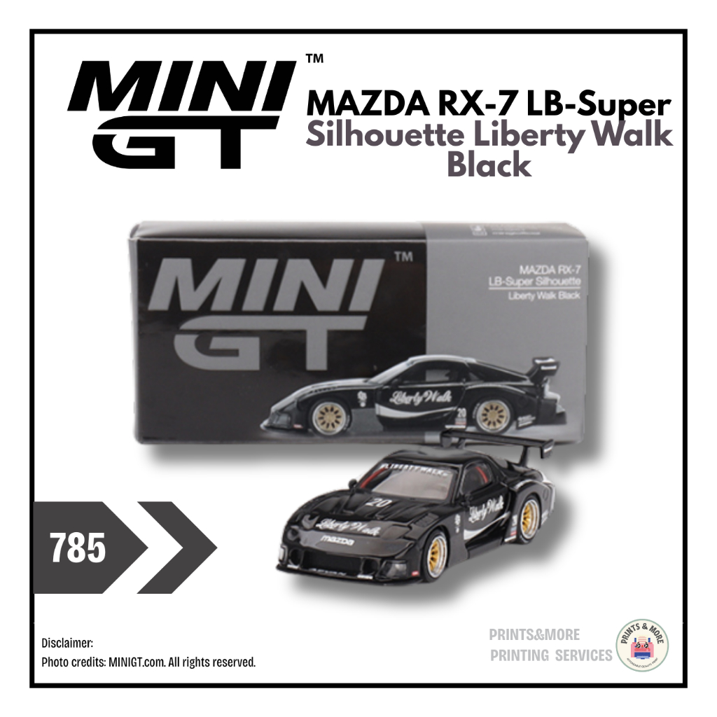 MINI GT MAZDA RX-7 LB-Super Silhouette Liberty Walk Black //785 | 1:64 ...