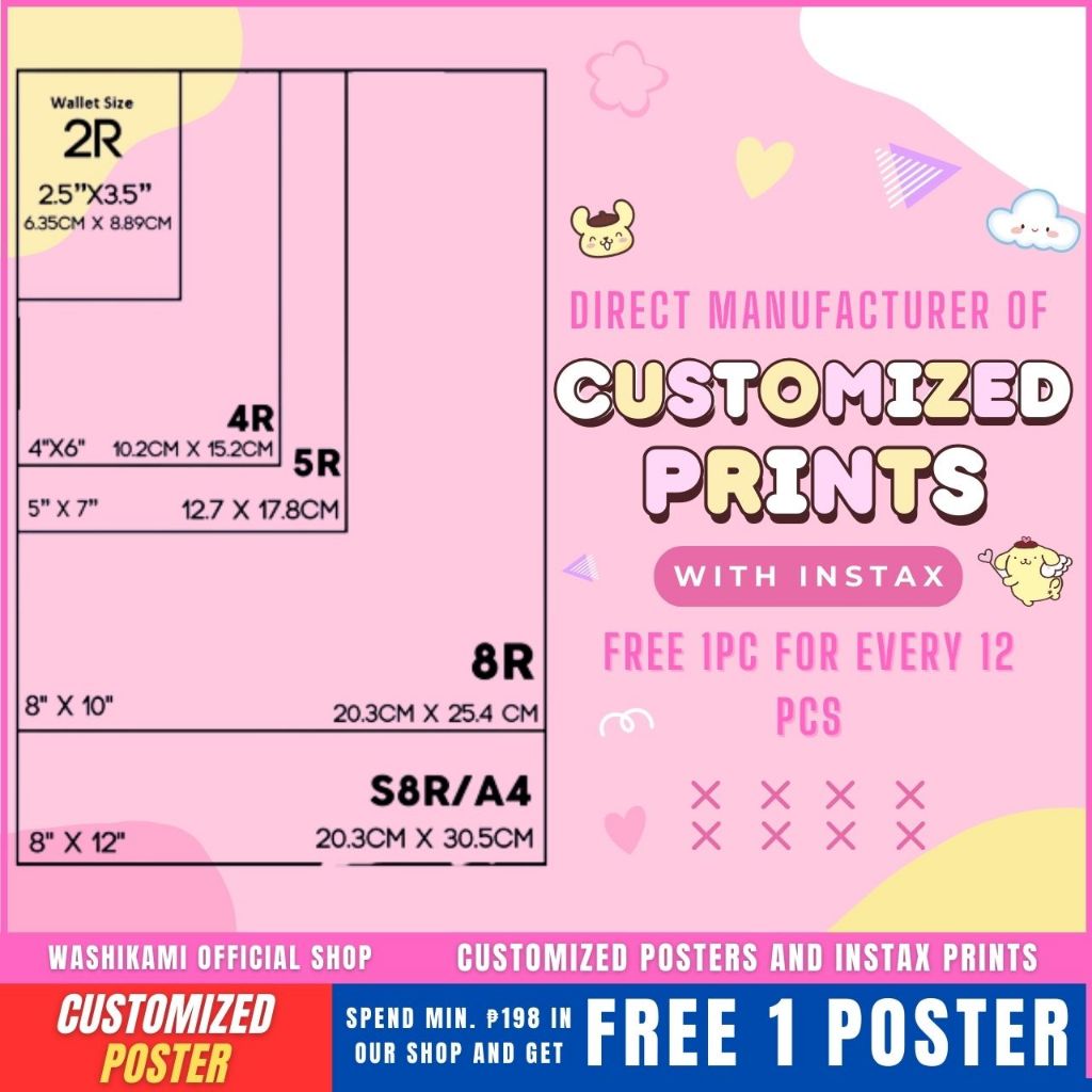 Customized A4 Poster (A4, 4R, 5R, Sticker Poster) - Washikami | Shopee ...