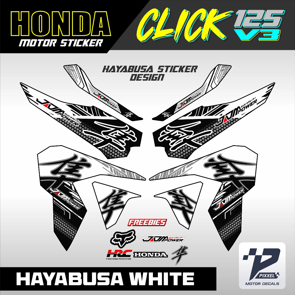 CLICK 125 V3 Honda Sticker Decals (HAYABUSA Sticker) | Shopee Philippines