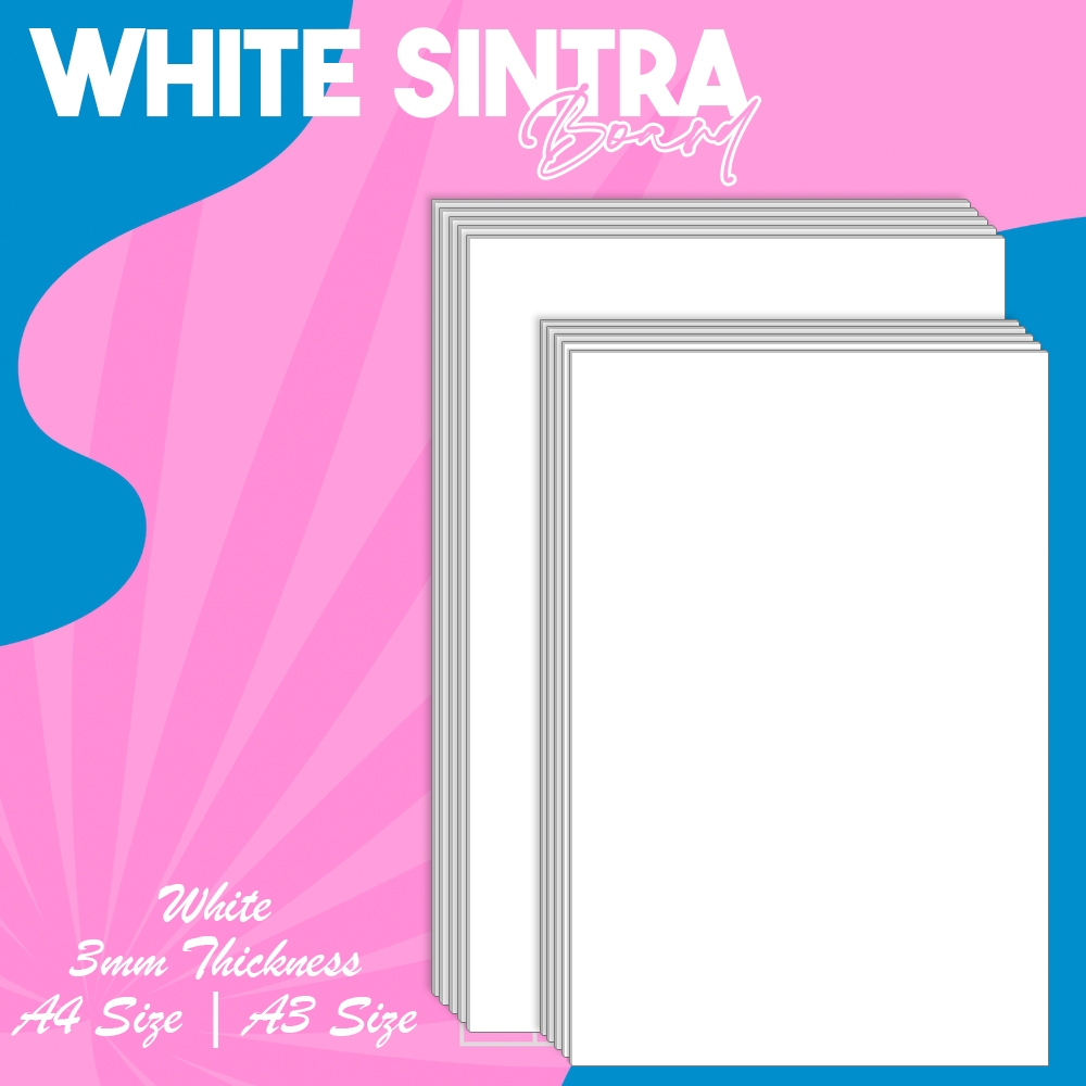 White PVC Sintra Board 3mm A4 & A3 Size - 30sheets | Shopee Philippines