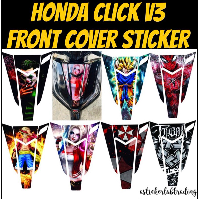 HONDA CLICK V3 V34 FRONT COVER PANEL M DECALS/MOTOR STICKER PRINTED ...