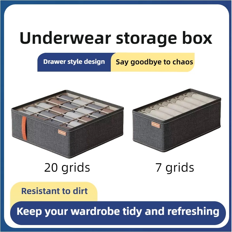Underwear storage box drawer design Space saving usage Reject messy ...