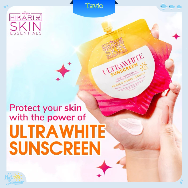 HIKARI Sunscreen Sunblock Cream Ultra White Sun Screen Whitening Skin ...