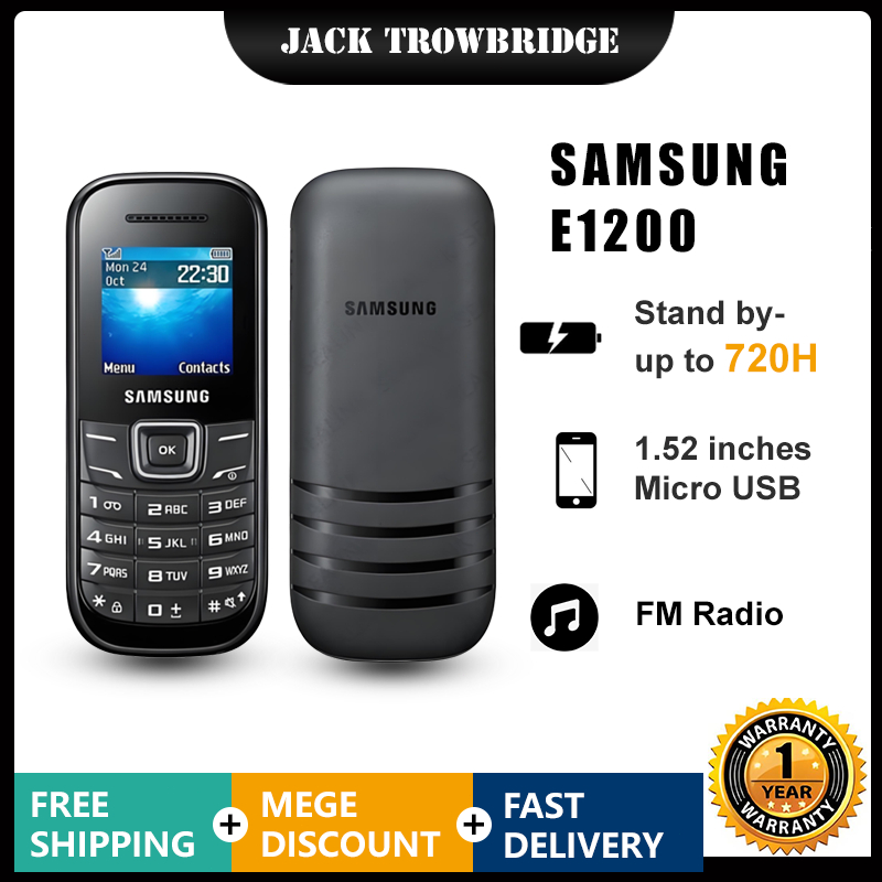 Samsung Original Keypad Phone Keypad Cellphone E1200 Single SIM Basic ...