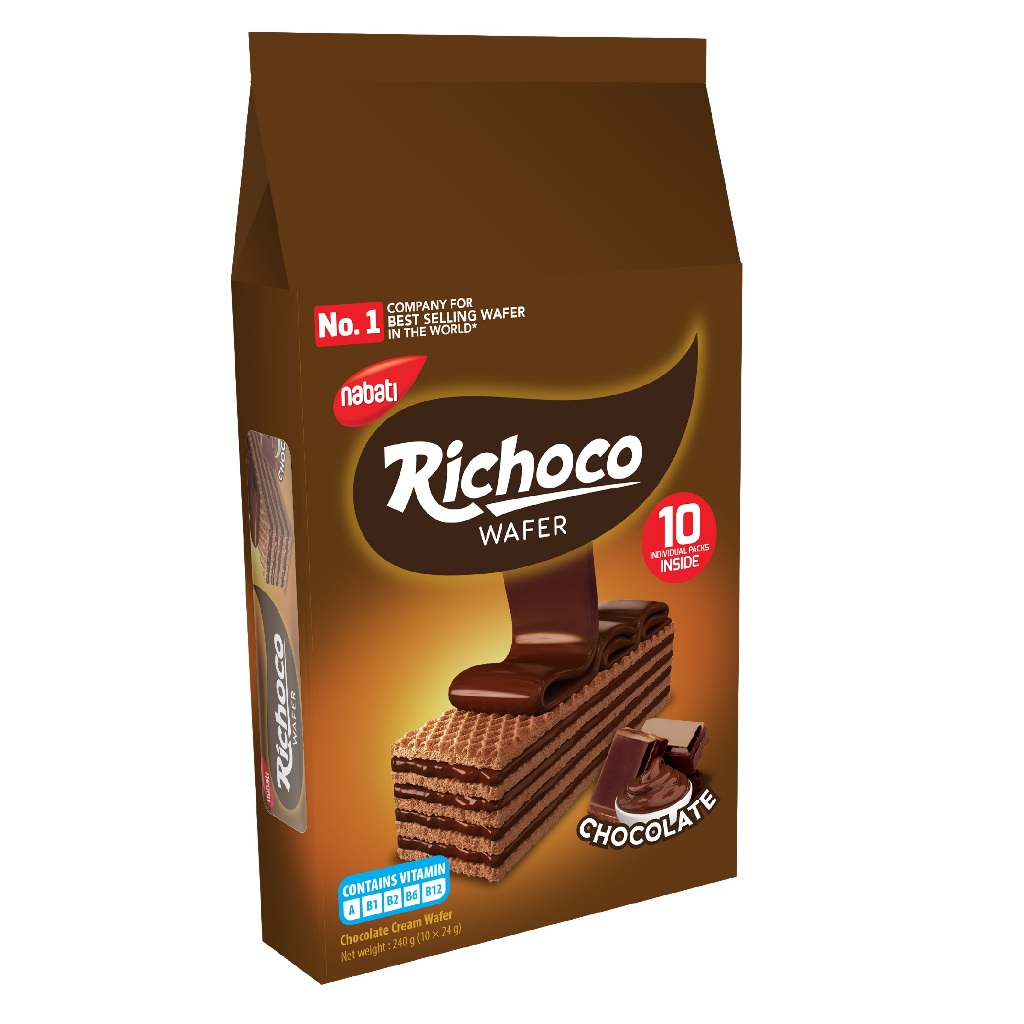 Richoco Cream Wafer Chocolate 10s x 24g | Shopee Philippines