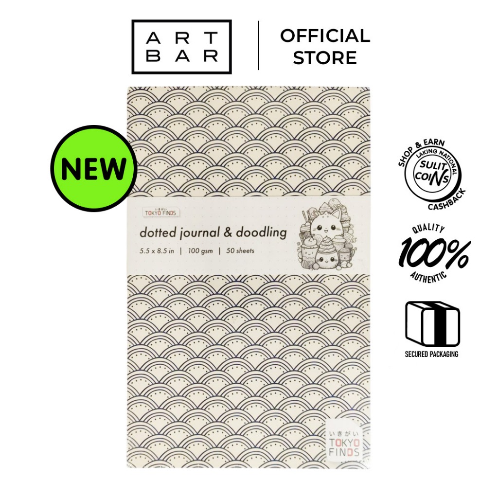 Tokyo Finds Dotted Journal and Doodling 5.5 x 8.5 Inches 100gsm 50 ...