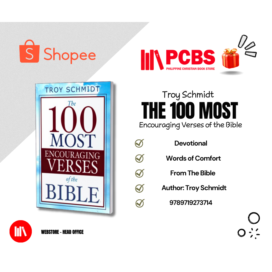 PCBS The 100 Most Encouraging Verses of the Bible by Troy Schmidt - Devotional | Shopee Philippines