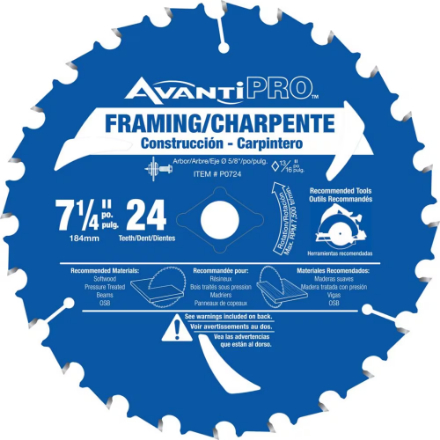 Avanti Pro by freud 7 1/4-inch x 24 Tooth Carbide Tipped Framing ...