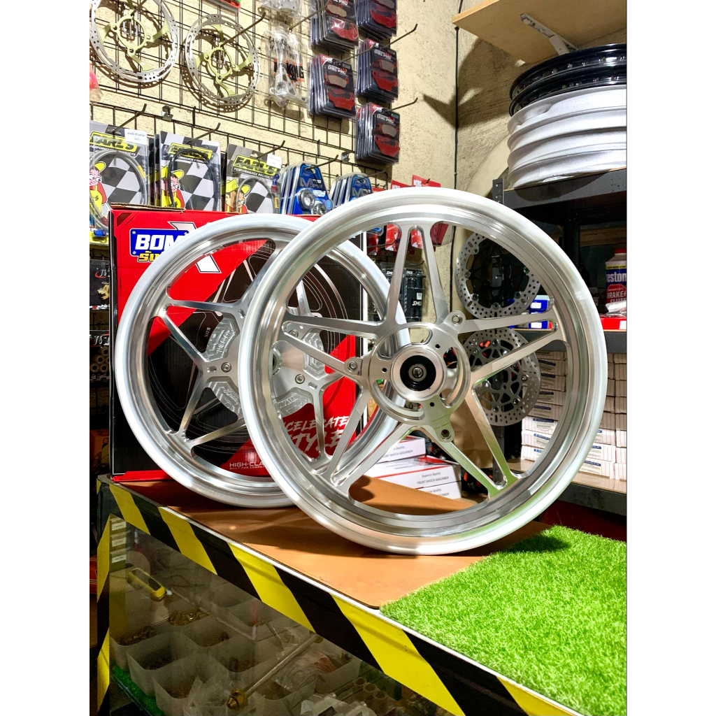 BOM X CNC MAGS LYNX SILVER FOR AEROX V1 V2 | Shopee Philippines