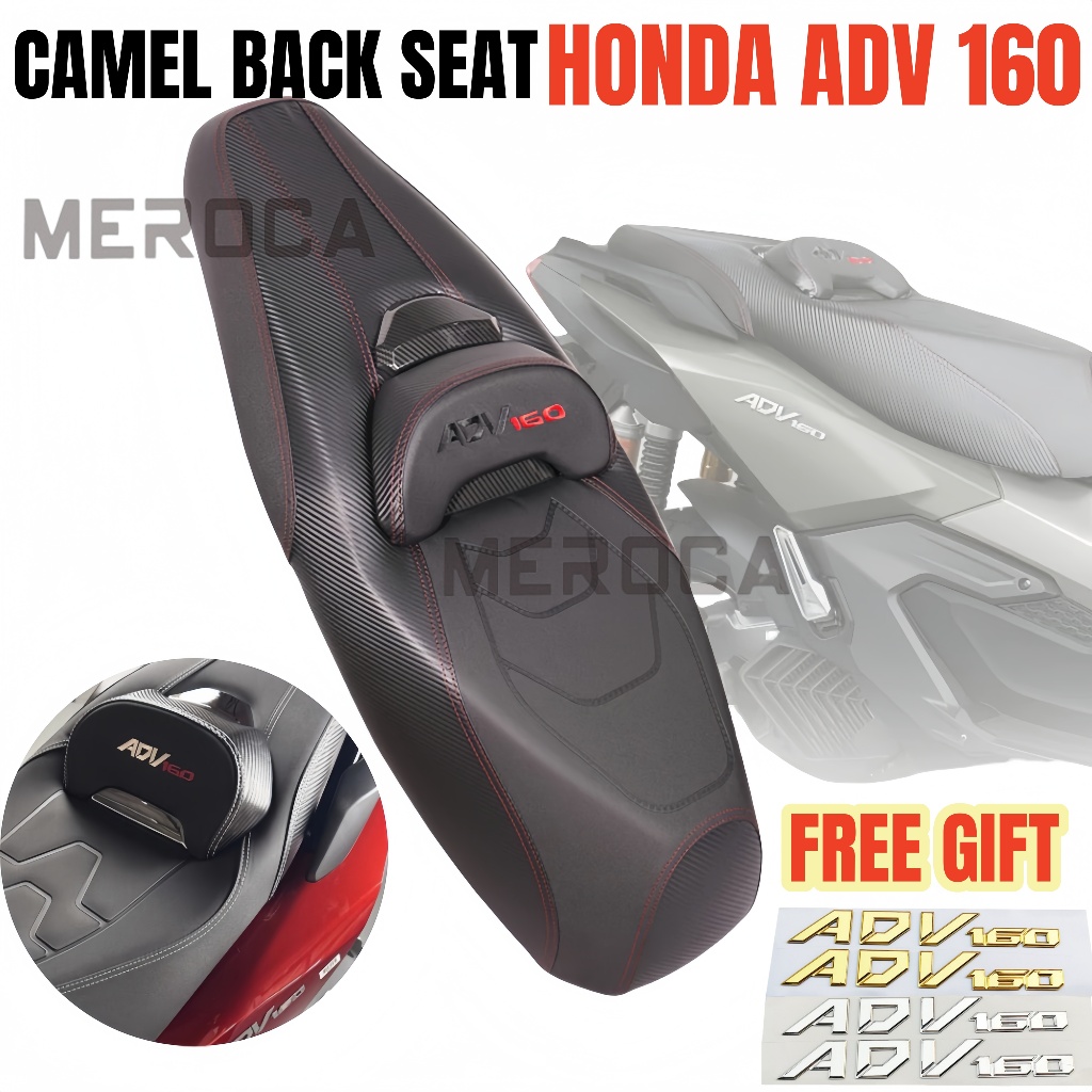 HONDA ADV 160 CAMEL BACK SEAT ASSEMBLY WITH EMBROID LOGO CARBON SEAT ...