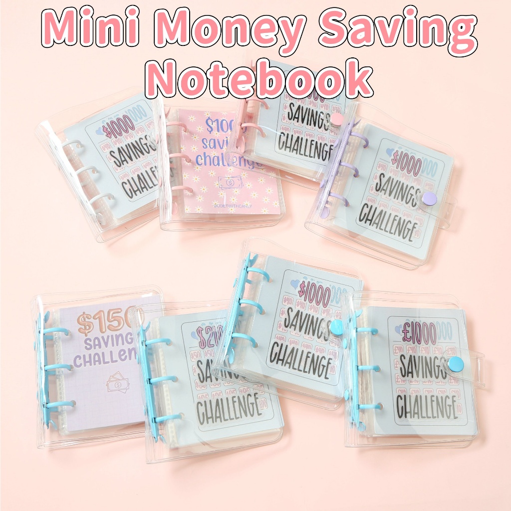 PVC Savings Challenge Book Mini Money Saving Binder 150/300/500/1000 ...