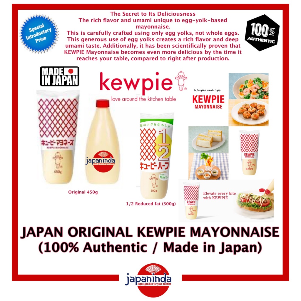 JAPAN ORIGINAL KEWPIE MAYONNAISE (100% Authentic) Made in Japan ...