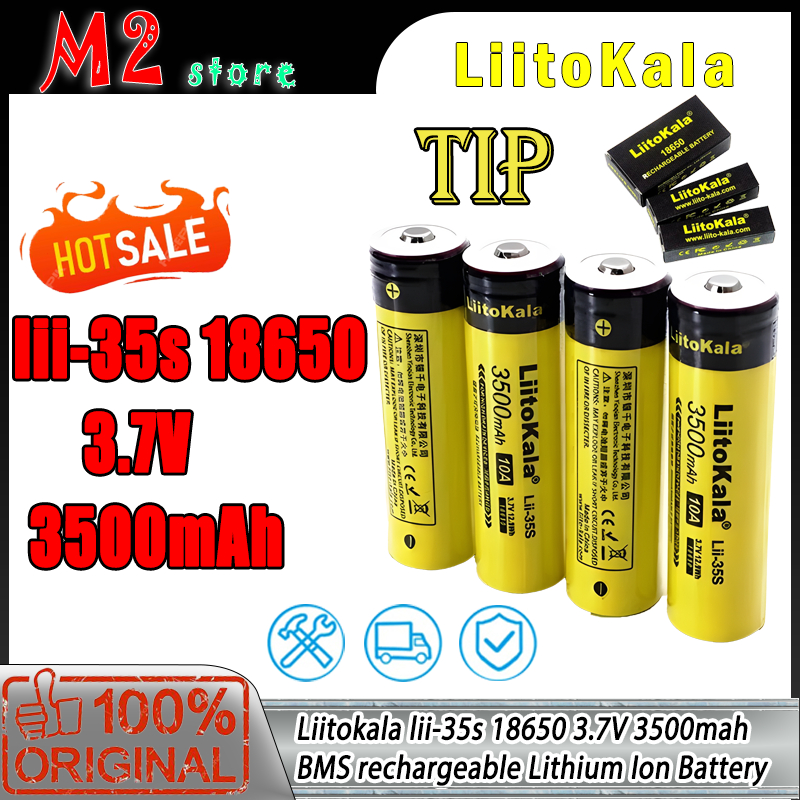 Liitokala lii-35s 18650 3.7V 3500mah BMS rechargeable Power Lithium-ion ...