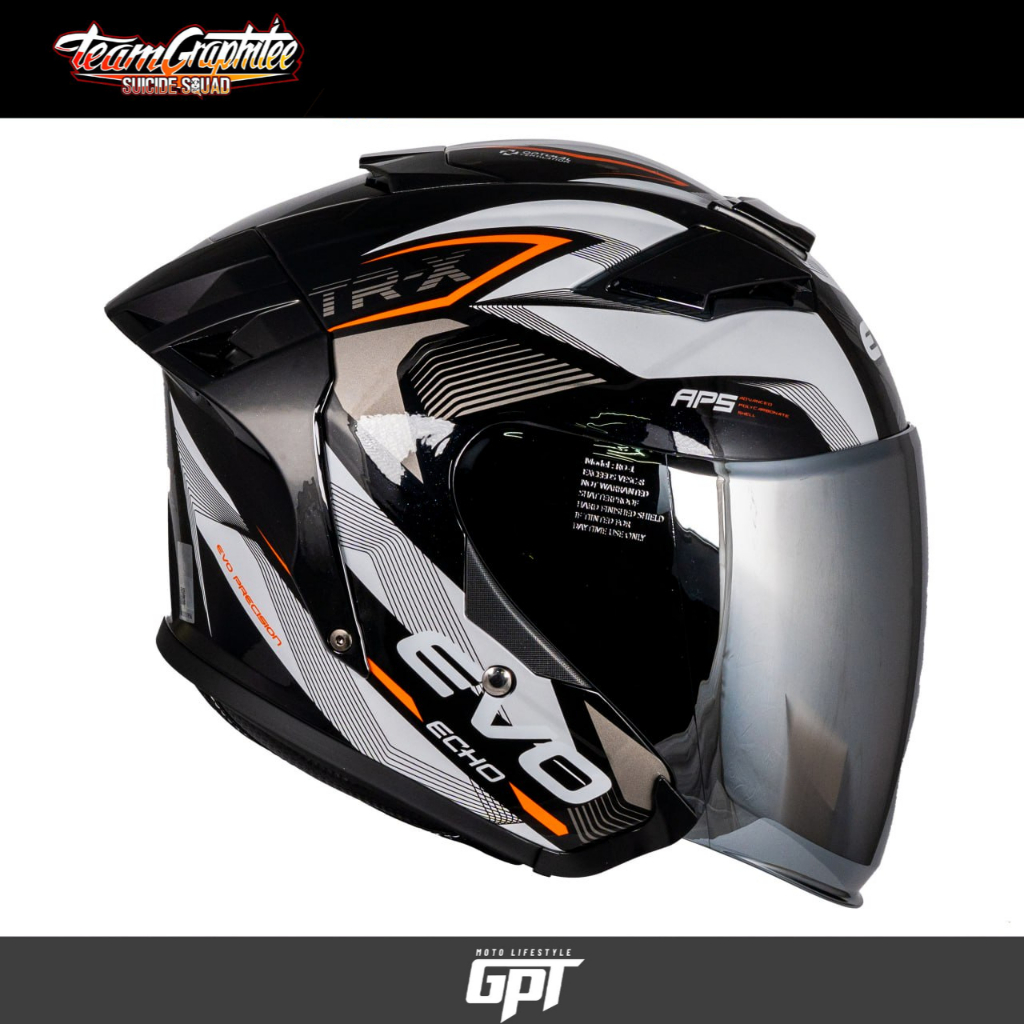 EVO HELMET TRX NR ECHO Half face Dual Visor w/ free clear lens | Shopee ...