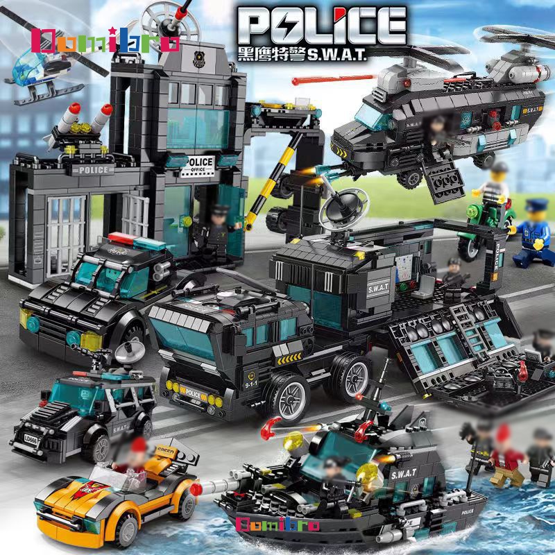 City SWAT Set Car Robot Toys Police Station Building Blocks Toys for ...