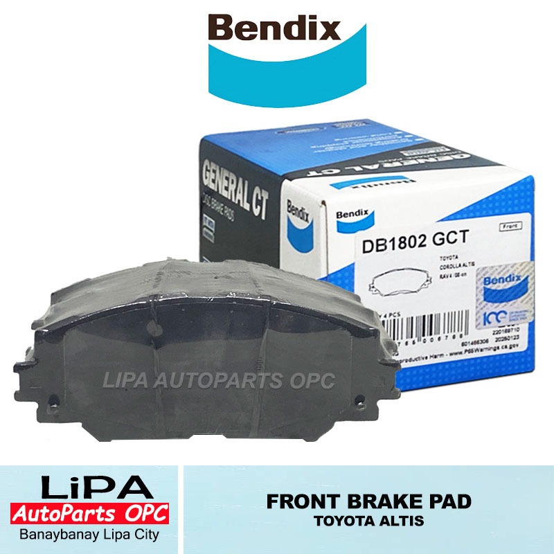 FRONT BRAKE PAD TOYOTA COROLLA ALTIS 2008-2019 / RAV4 2AZ 2006-2012 BENDIX or BOSCH | Shopee ...