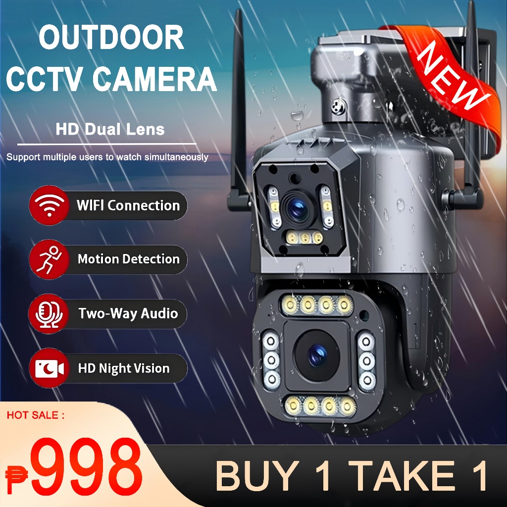 BUY 1 TAKE 1 V380 Pro CCTV Camera 16MP Dual Len Outdoor Waterproof ...