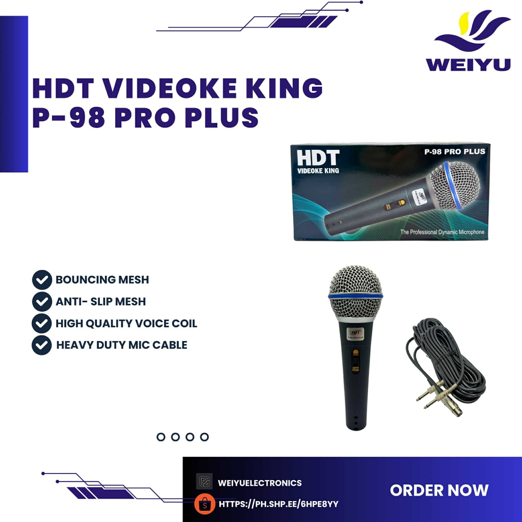 WEIYU Videoke King HDT P-98Pro Plus Microphone (The Original) | Shopee ...