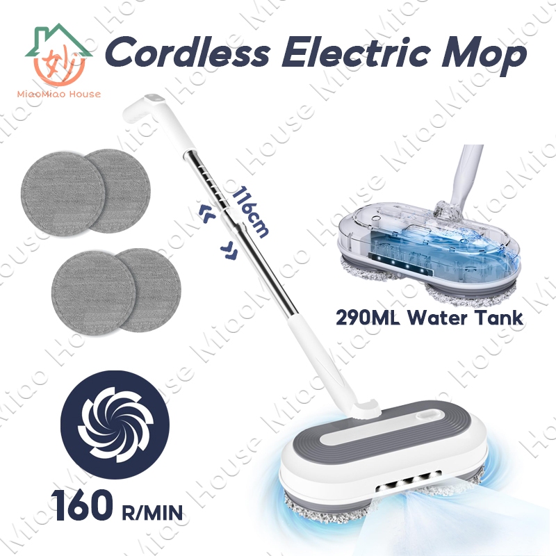 Electric Mop Floor Polisher Wireless Rechargeable Floor Mop Lightweight ...