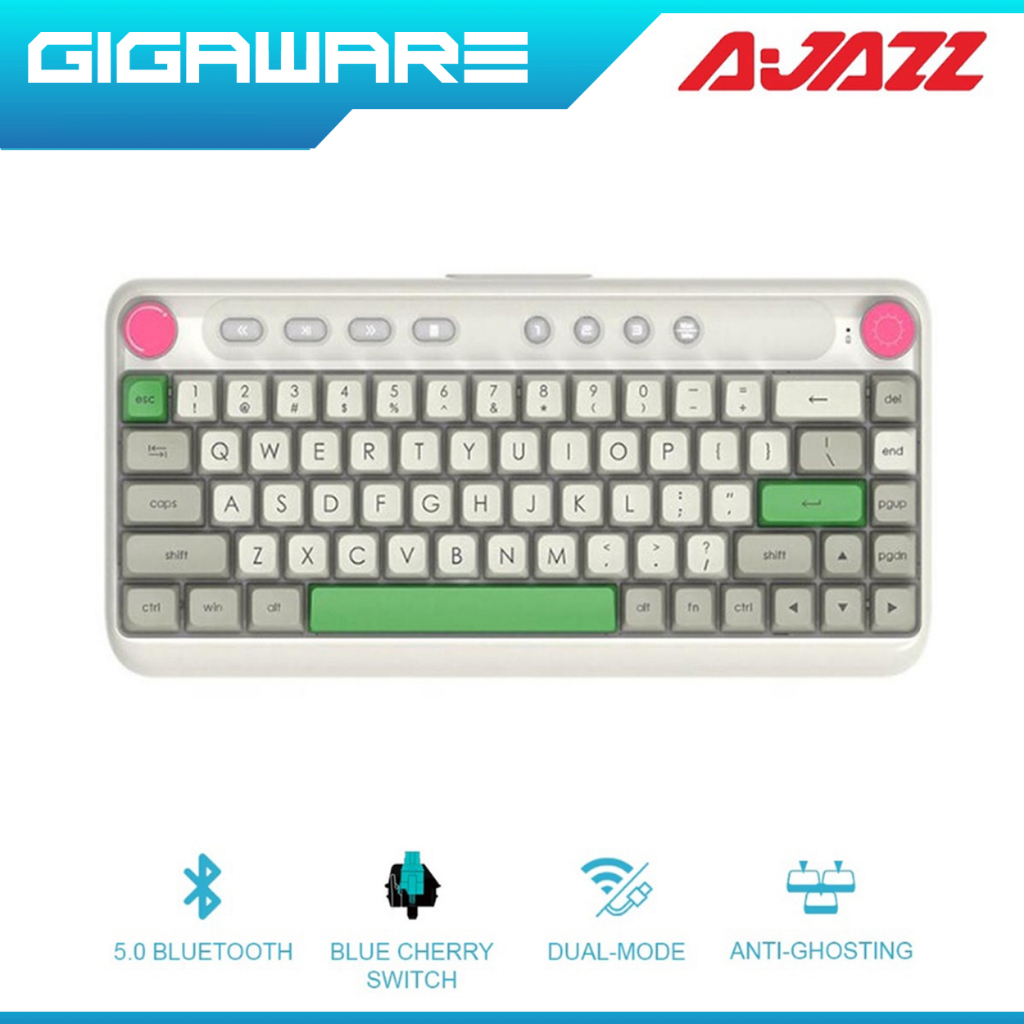 Ajazz B21 5.0 Dual-Mode Retro Bluetooth Mechanical Keyboard 68 Key ...