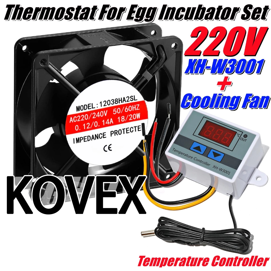 220V Digital Temperature Controller Thermostat For Egg Incubator Timer ...
