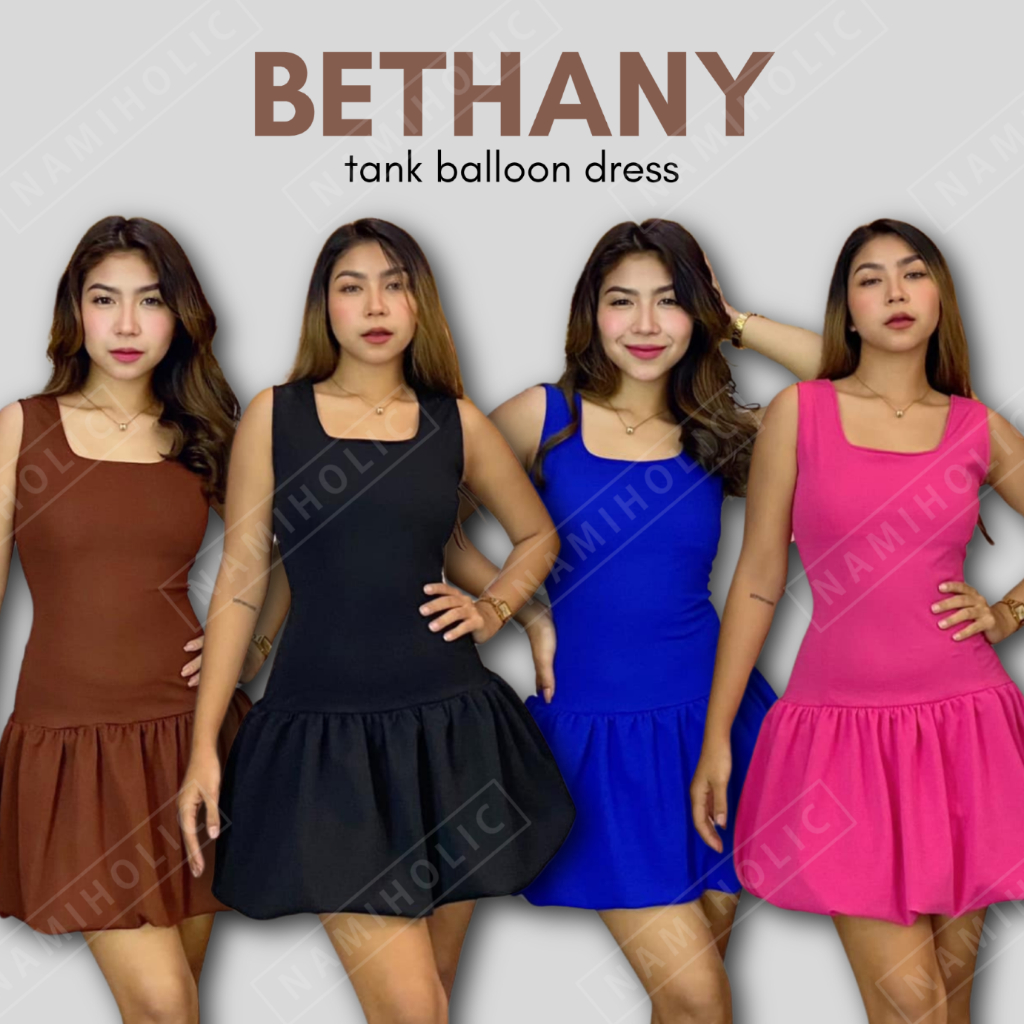 Namiholic Bethany Tank Balloon Dress I Crepe Fabric I XS to SMALL ...