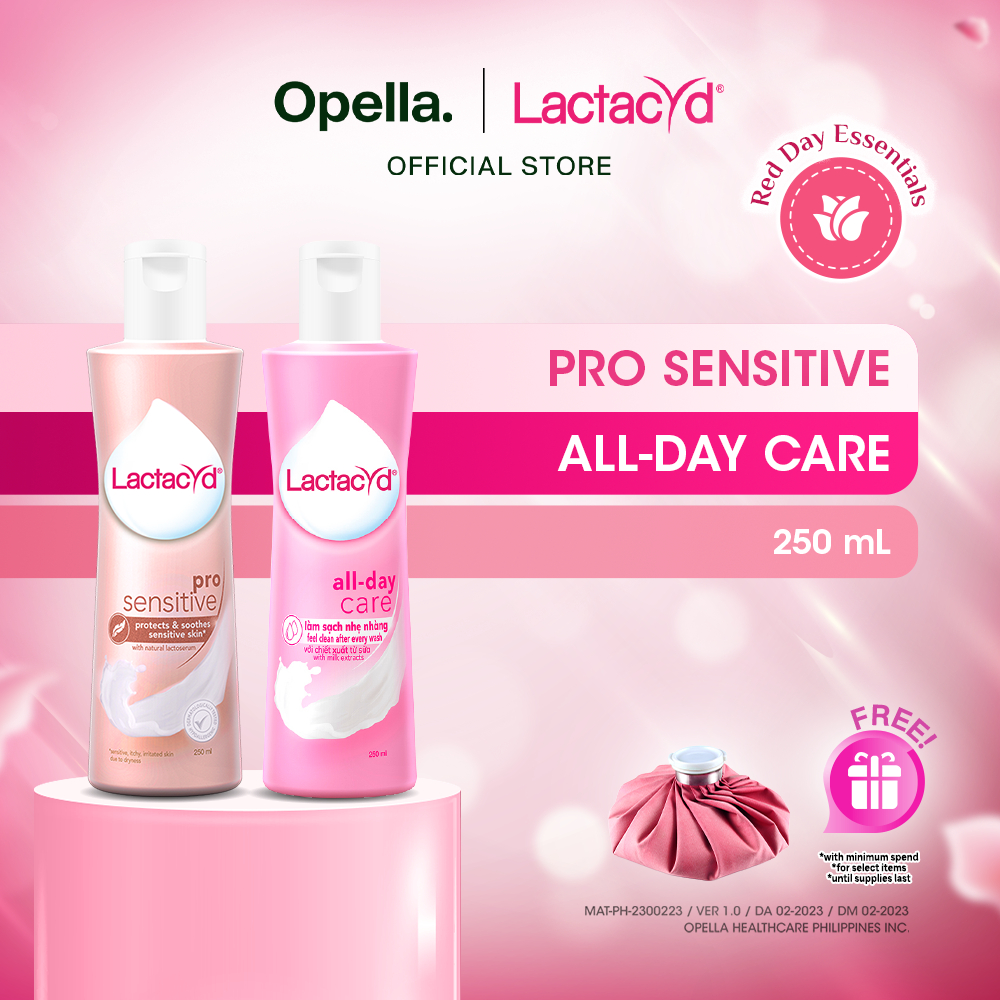 Red Day Essentials - Lactacyd Feminine Wash Pro Sensitive 250mL + All ...