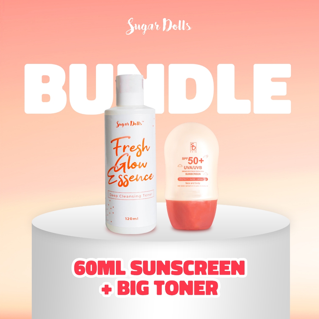 Sugar Dolls 60ml Sunscreen + Fresh Glow Essence Toner 120ml The ...