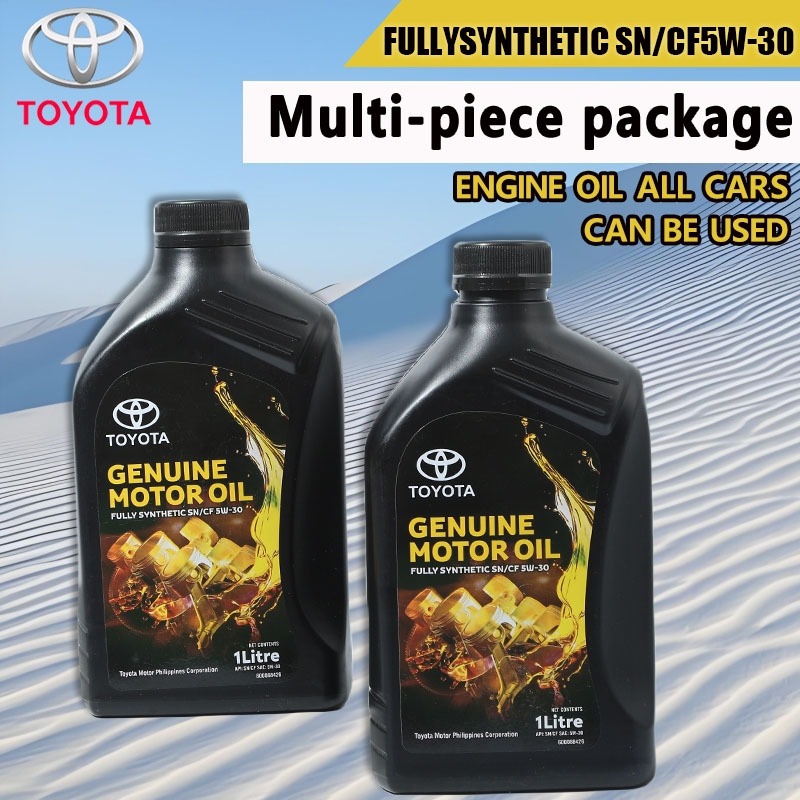 Toyota Oil Fully Synthetic Motor Oil SN/CF 5W-30 1L For Vios Gasoline ...