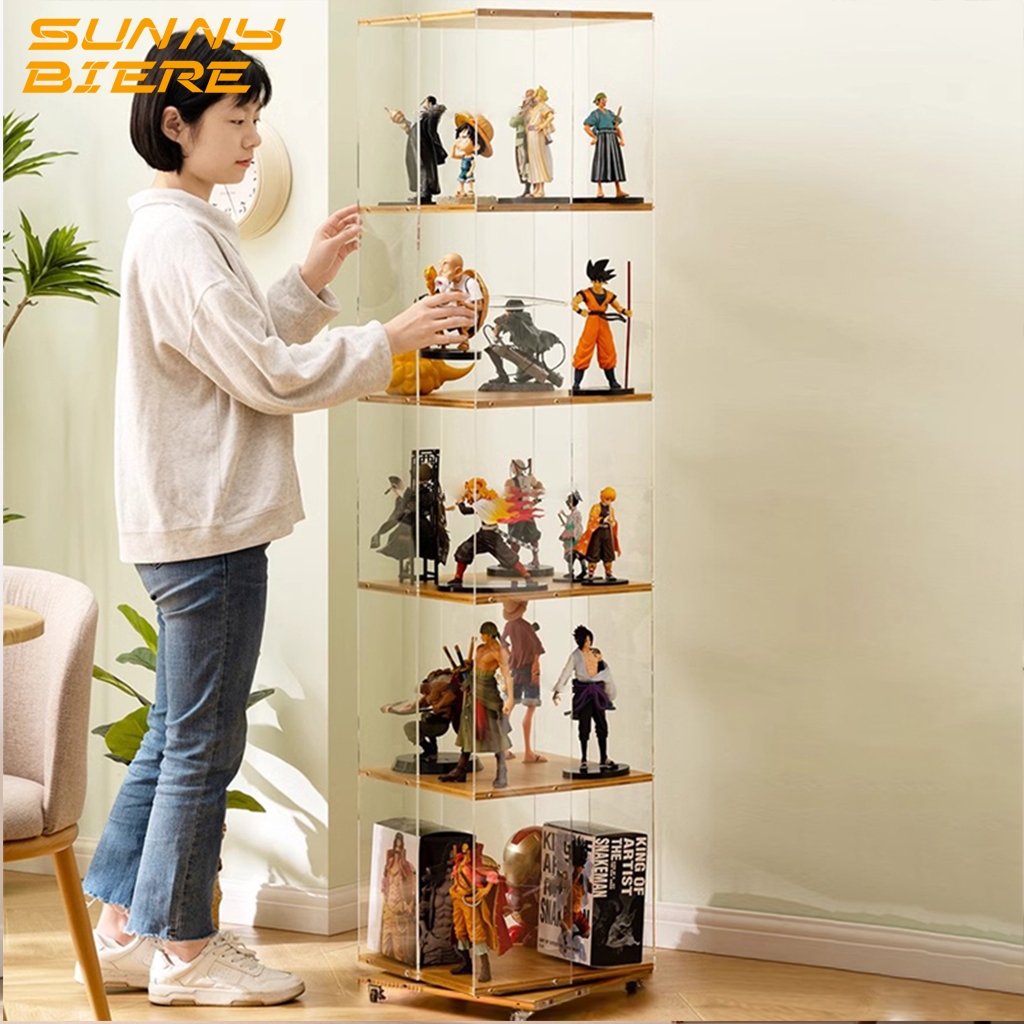 【COD】Rotating Display Cabinet For Toy 4/5Layers 360 ° Figurine ...