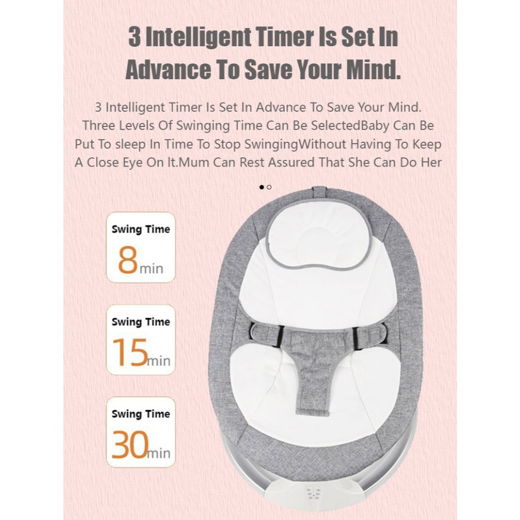 Rabbit Baby Swing Rocker Cradle Electric Adjustable Rocking Chair For ...