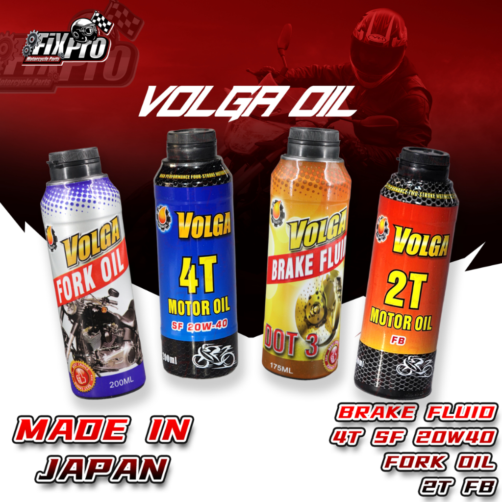 FIX PRO MOTORCYCLE VOLGA OIL BRAKE FLUID 175ml/FORK OIL 200ml/2T FB 200ml/4T SF 20W40 200ml ...