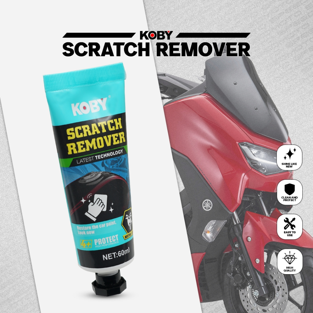 KOBY SCRATCH REMOVER 60ML UNIVERSAL MOTORCYCLE AND CAR SCRATCH REPAIR ...