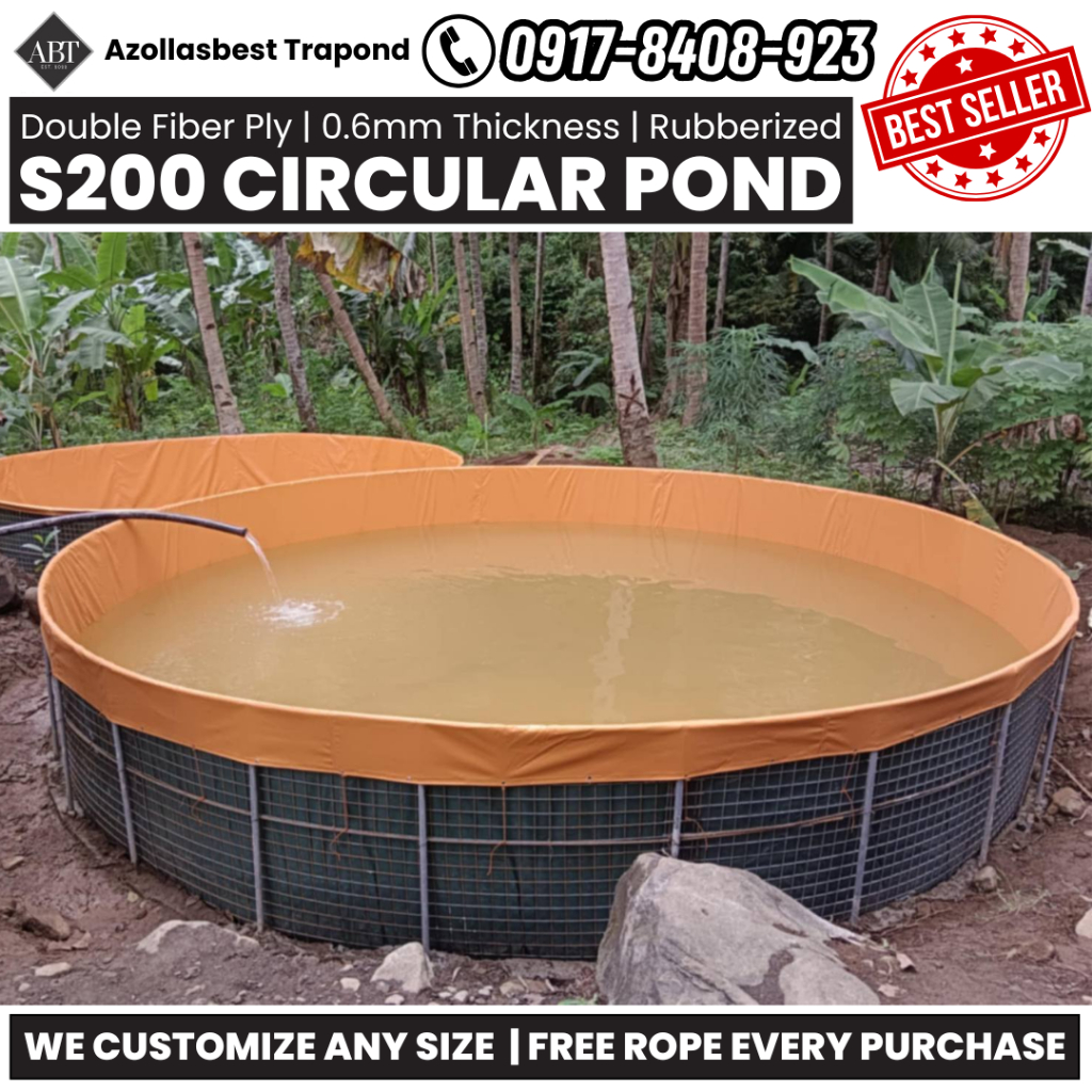 8ft Diameter x 4ft Height Biofloc Pond Circular Trapal Pond for Fish ...