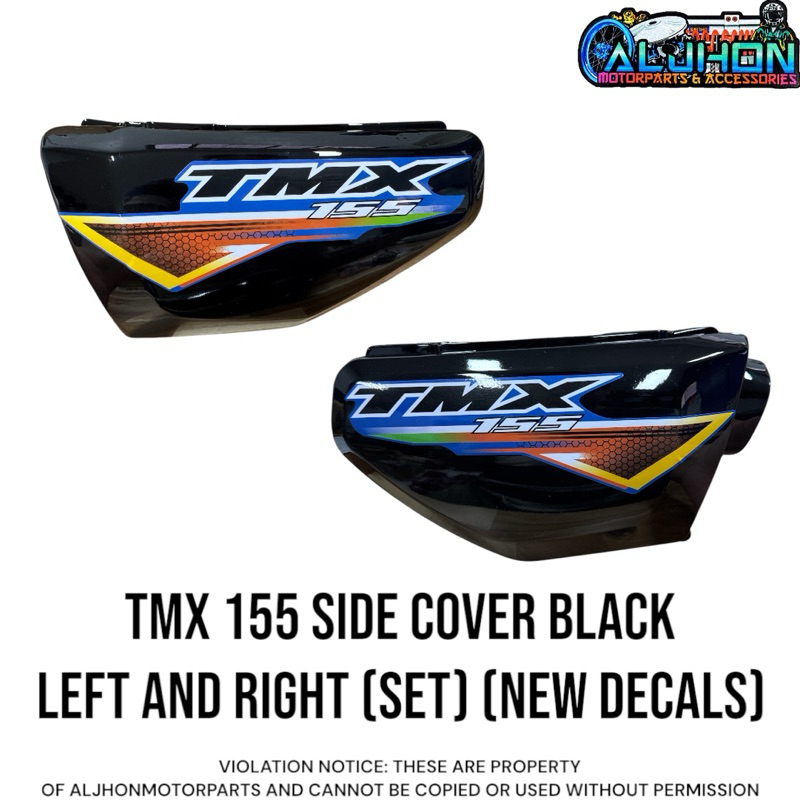 SALE! TMX 155 SIDE COVER BLACK (NEW DESIGN DECALS) LEFT AND RIGHT (SOLD ...