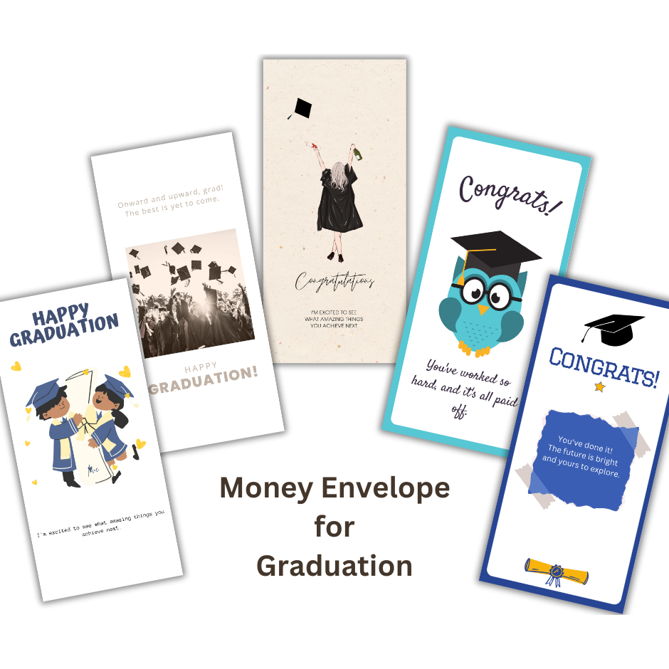 3 pcs. Money Envelope Cash Envelope Graduation Money Envelope Long ...