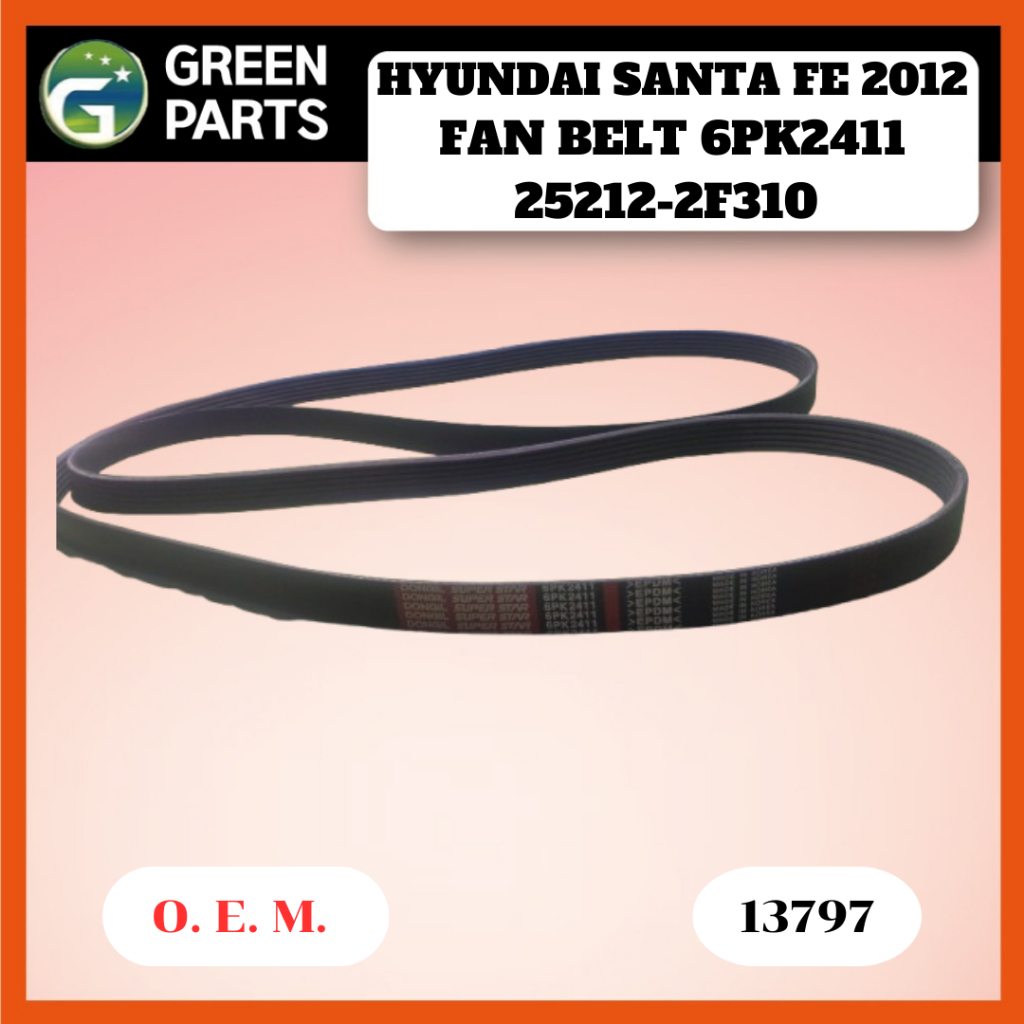 BELT- FAN BELT FOR HYUNDAI SANTA FE DIESEL ENGINE MODEL 2012 DONG IL ...