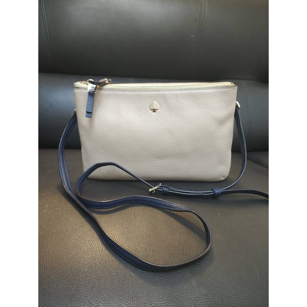 KS Polly gusset leather sling / crossbody (Original Preloved) | Shopee ...